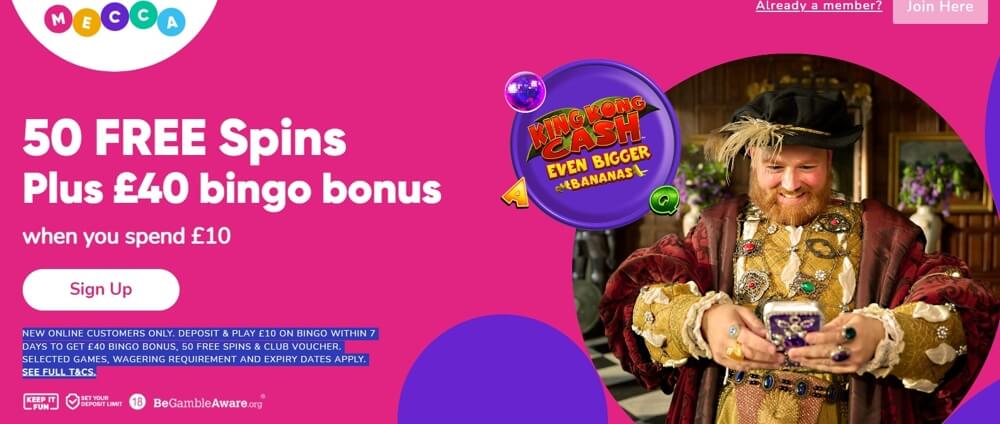 Mecca Bingo Bonus |Best Bingo Deals for 60 years |WhichBingo